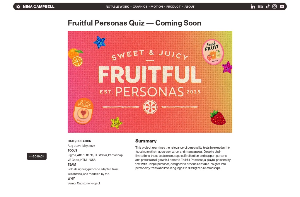 Nina Campbell's Design Portfolio | Niyuart — Fruitful Personas