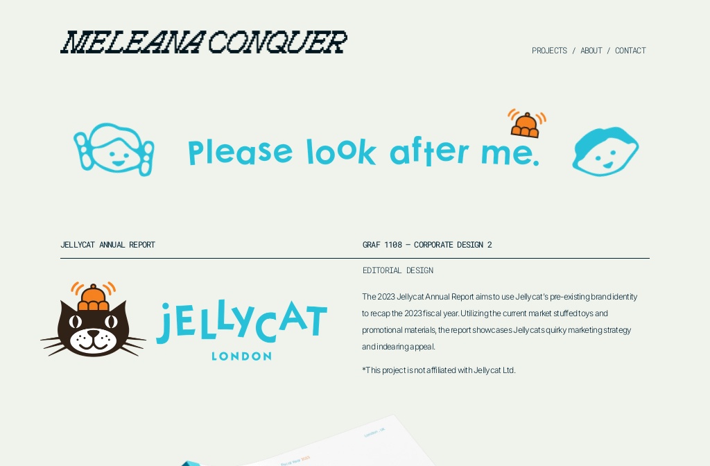 Meleana Conquer's Portfolio :-) — Jellycat Annual