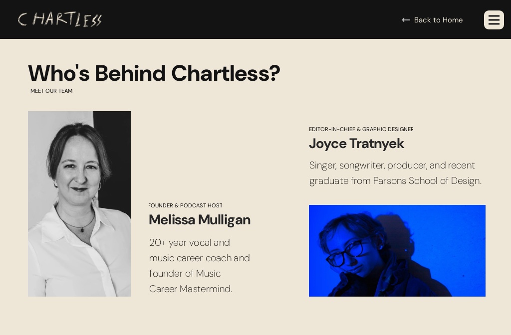 chartless — Who's Behind chartless?