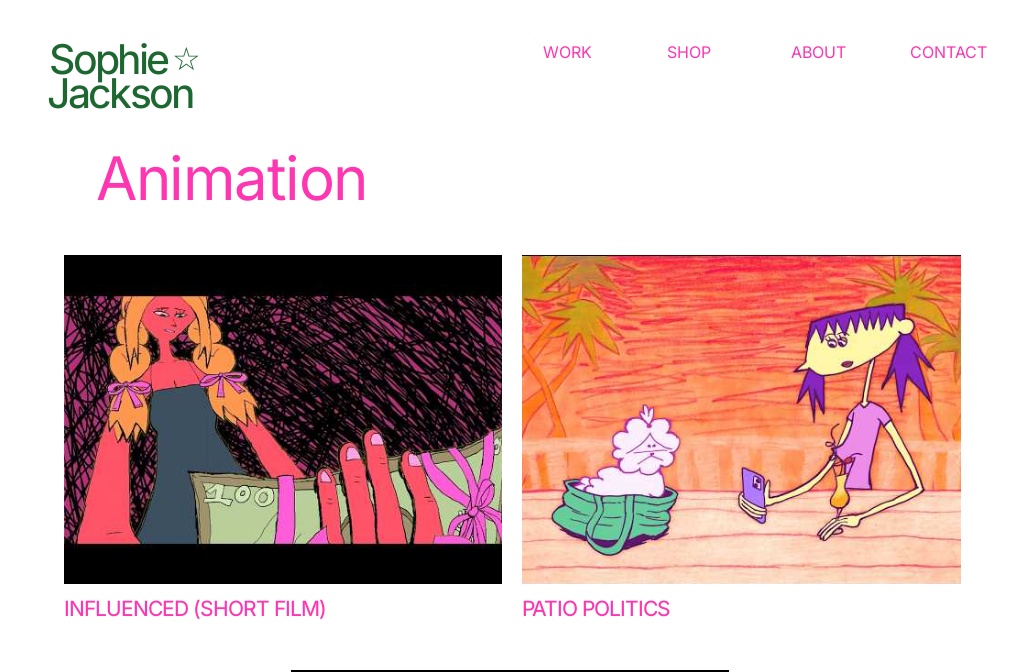 Sophie Jackson — Animation