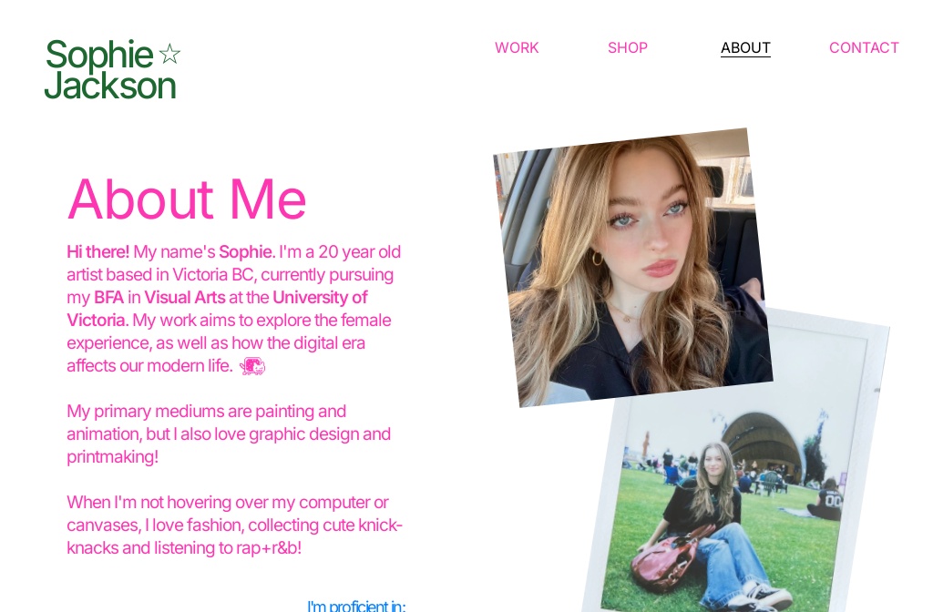 Sophie Jackson — About