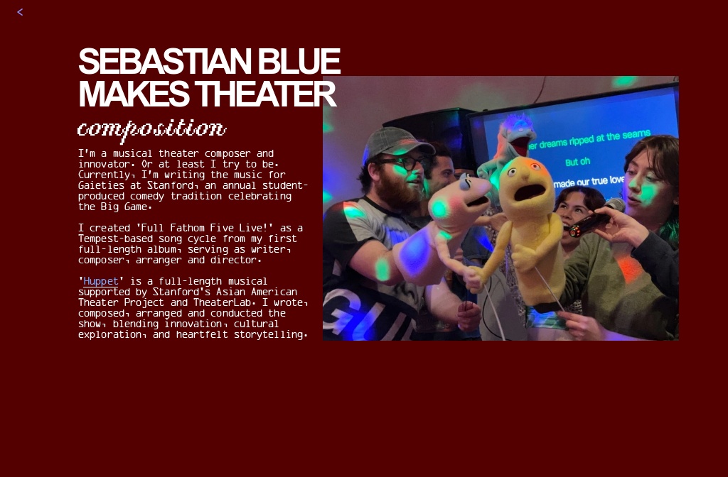 Sebastian Blue — Theater