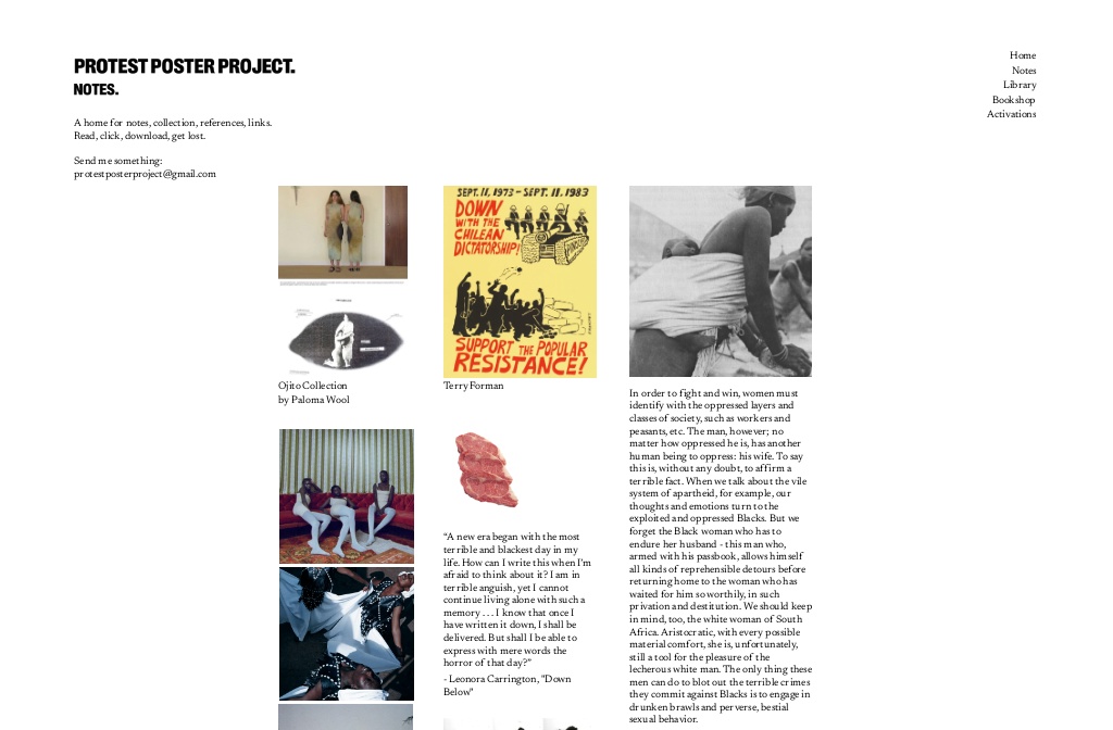 Protest Poster Project — Notes and References