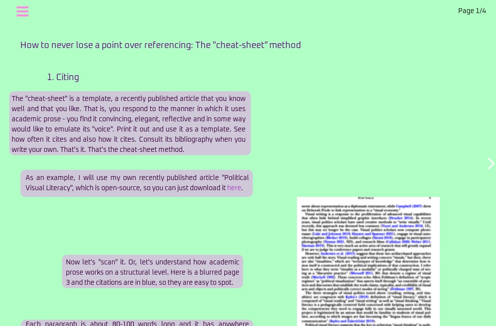 Visual Politics — Referencing