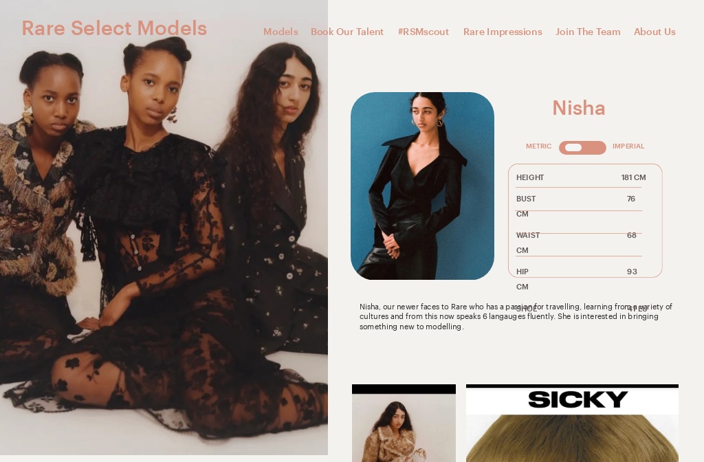 Rare Select Models — Nisha