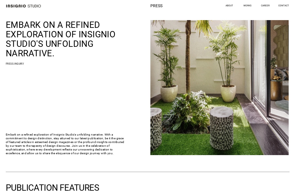 INSIGNIO STUDIO — PRESS