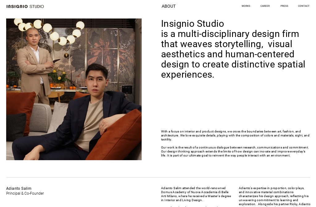 INSIGNIO STUDIO — ABOUT