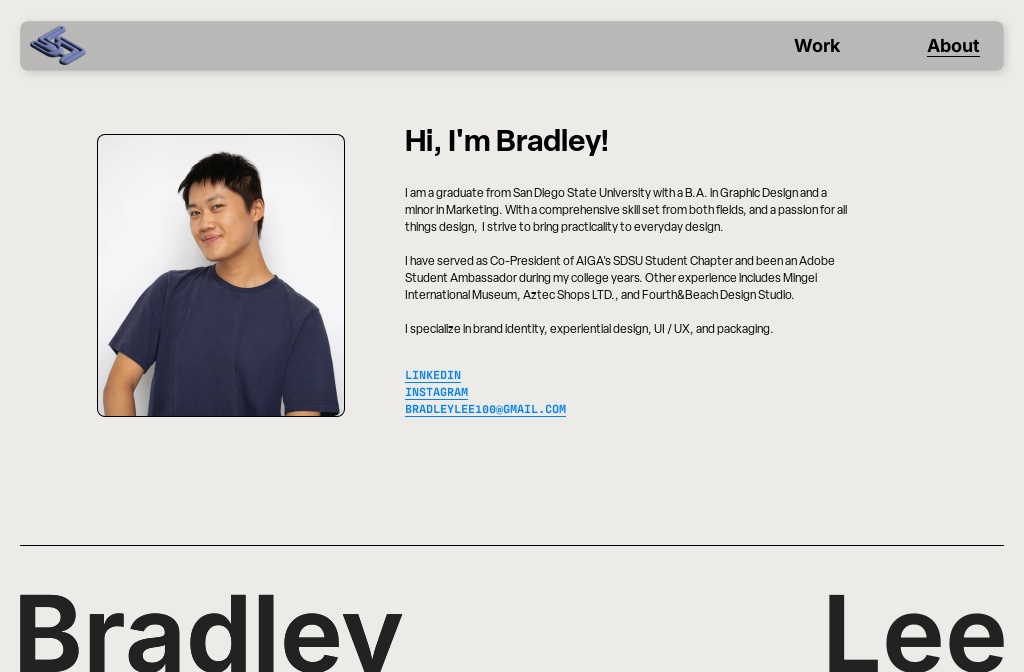 Bradley Lee — About