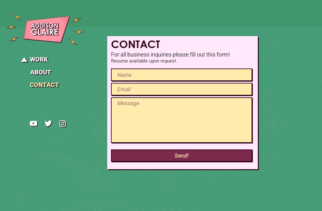 Addison Claire — Contact