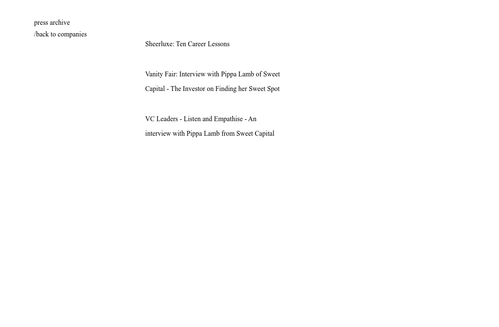 Pippa Lamb - Press Archive