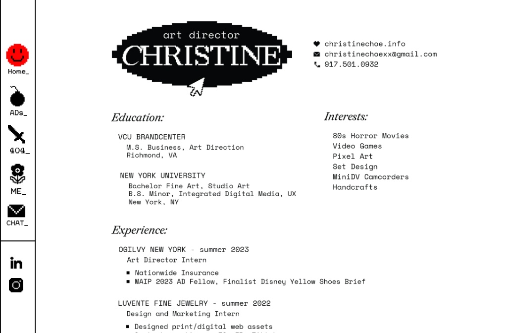 Christine Choe's Book — resume