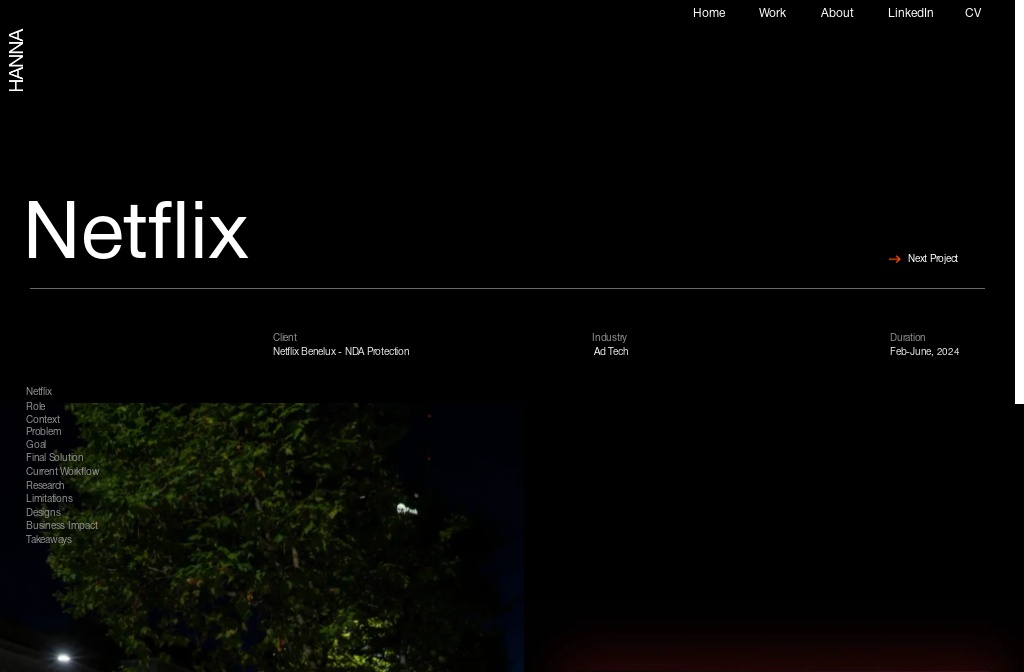 Hanna Talkanitsa Portfolio — Netflix Case