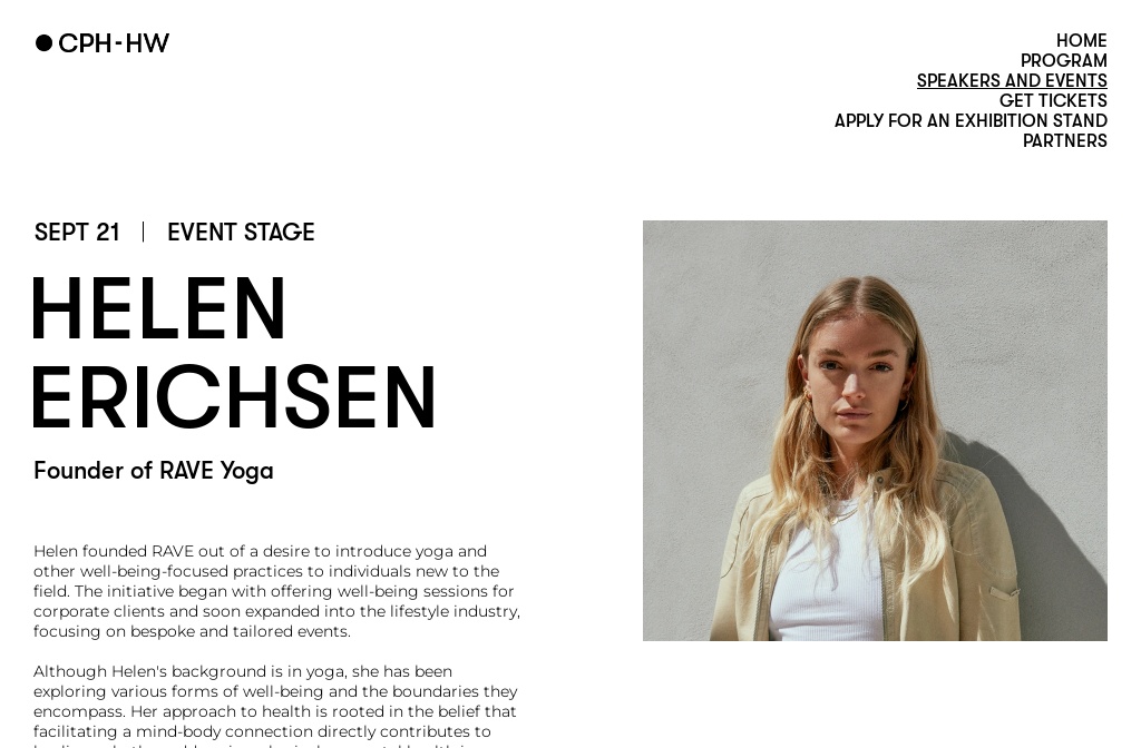 Copenhagen Health Week - Speakers and Events