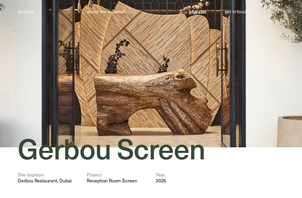 PlyPalm — Gerbou Screen