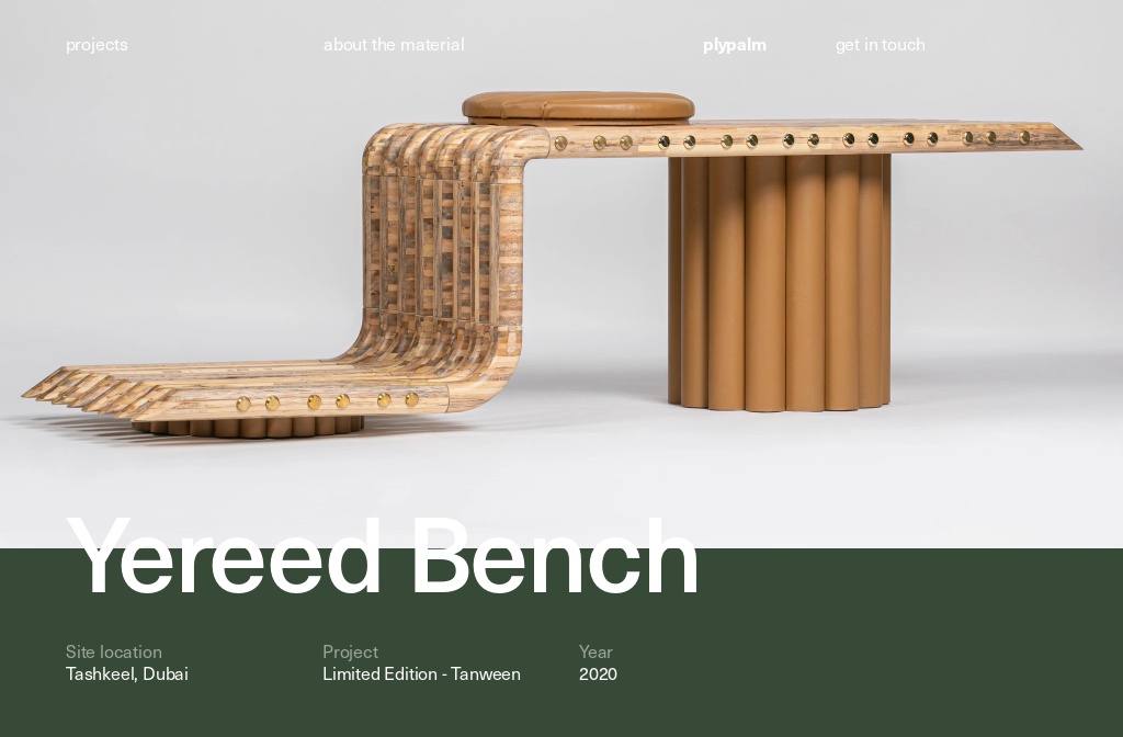 PlyPalm — Yereed Bench