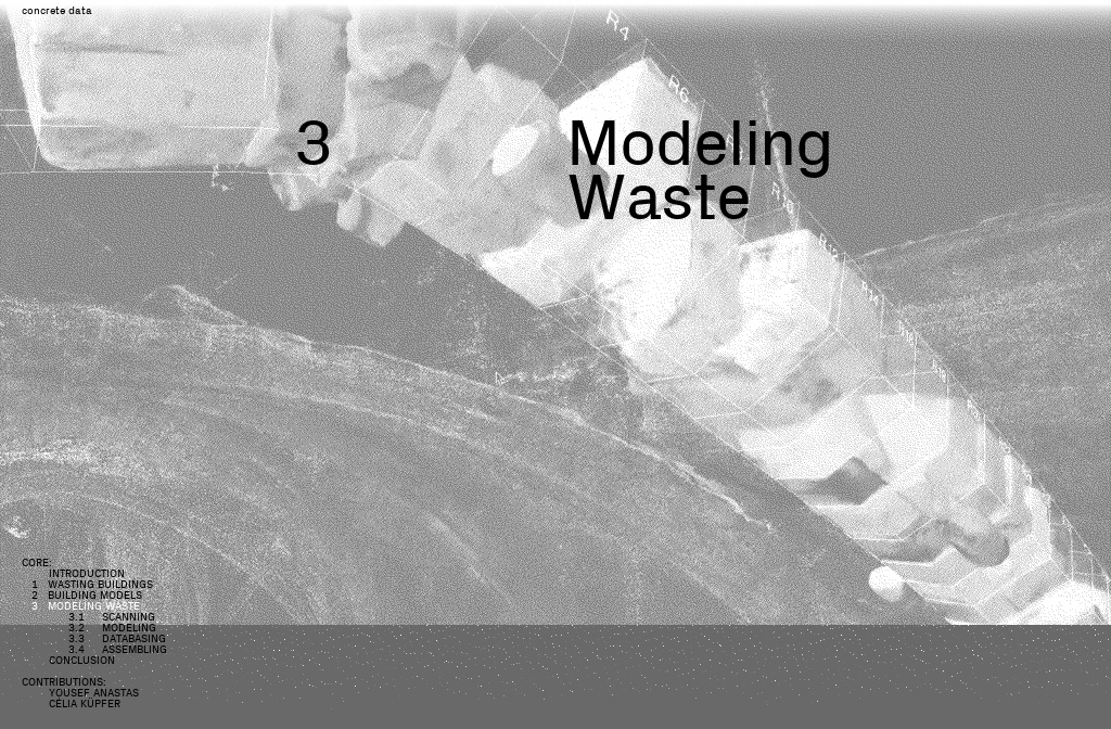 concrete data — modeling waste
