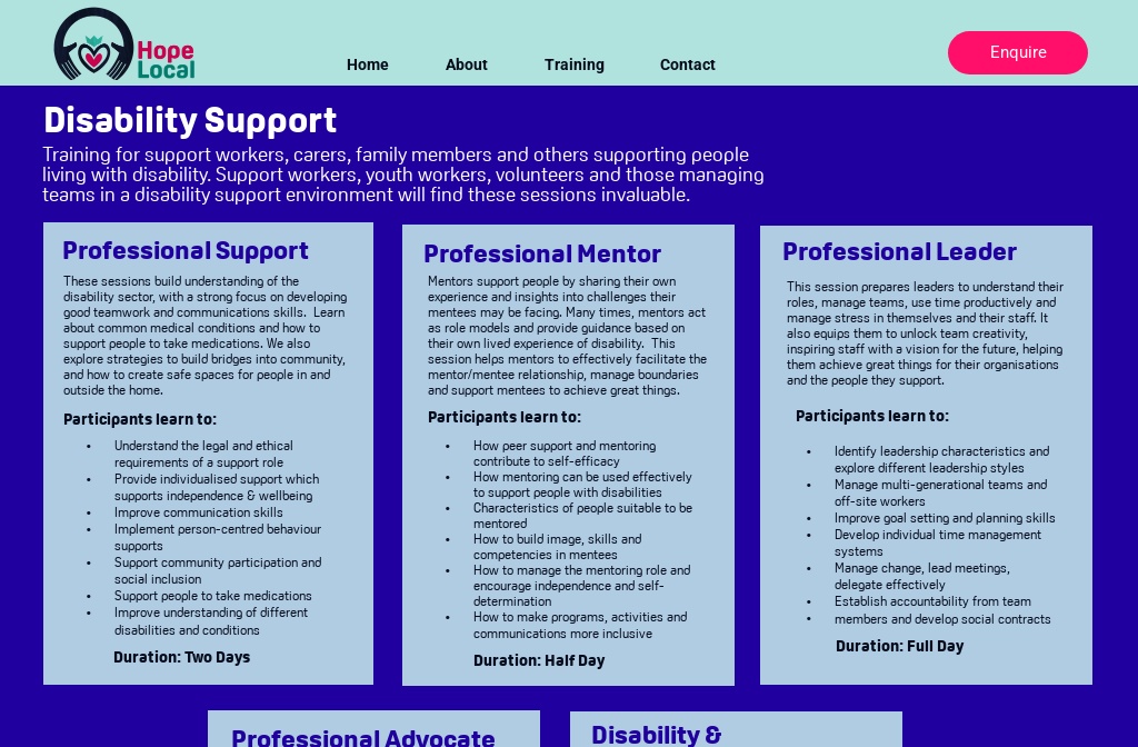 Hope Local — Disability Support