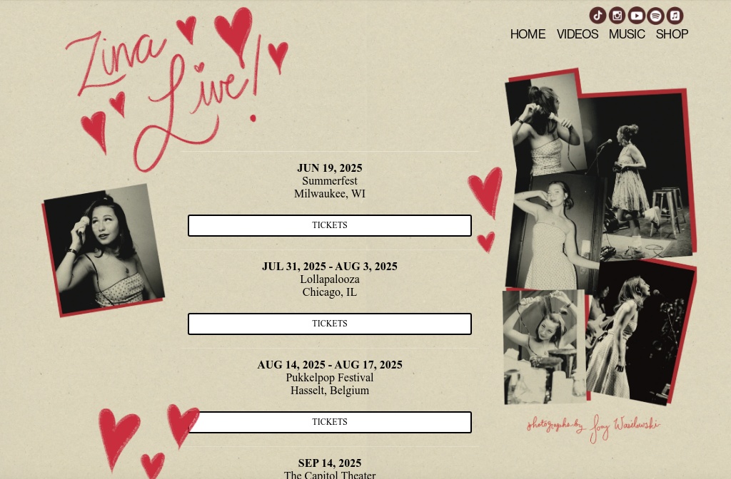 Zinadelphia — Tour