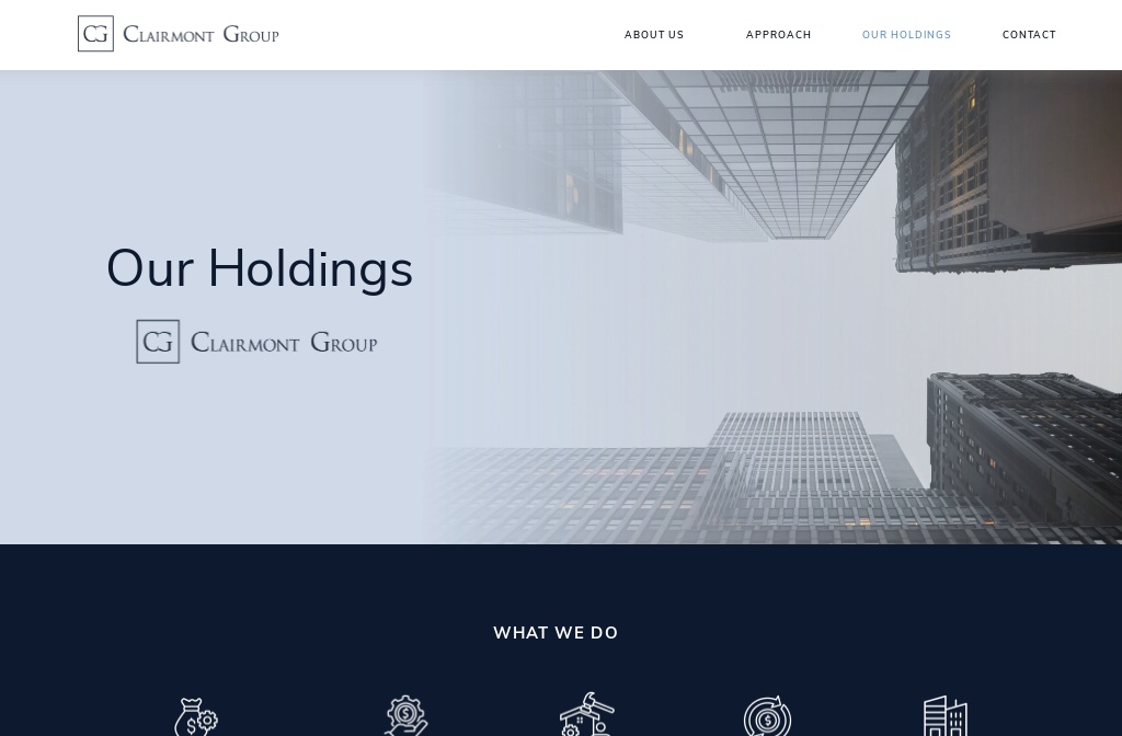 Clairmont Group — Our Holdings