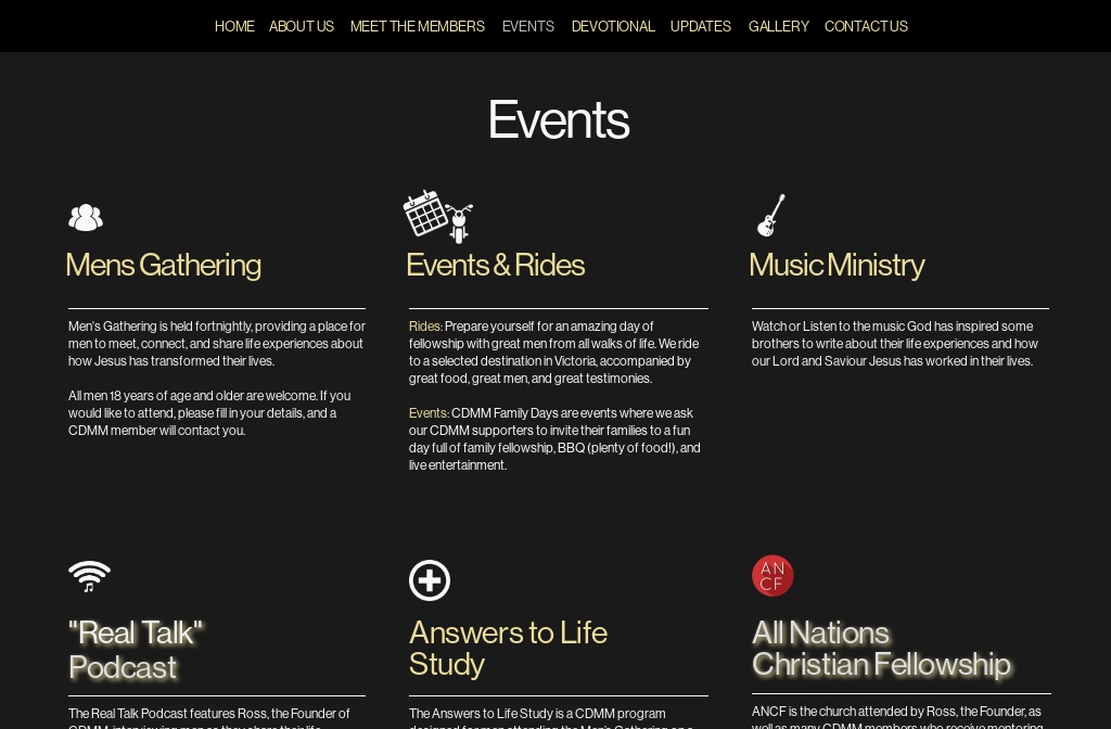 CDMM — Events