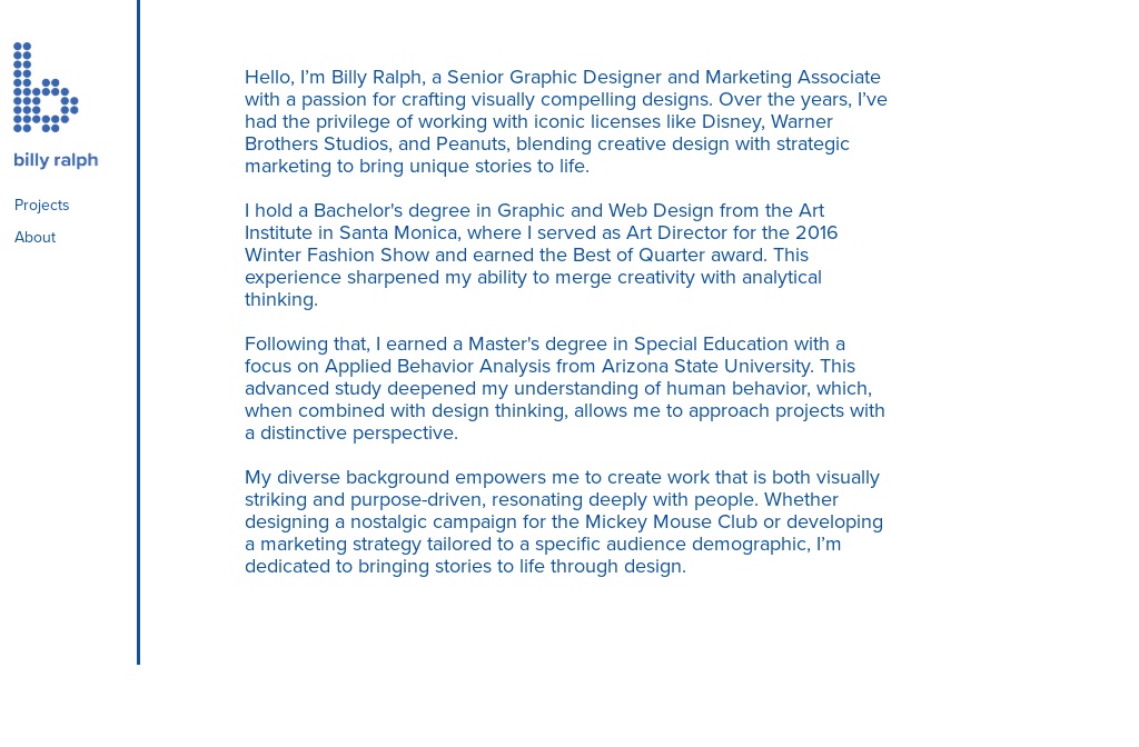 Billy Ralph — About