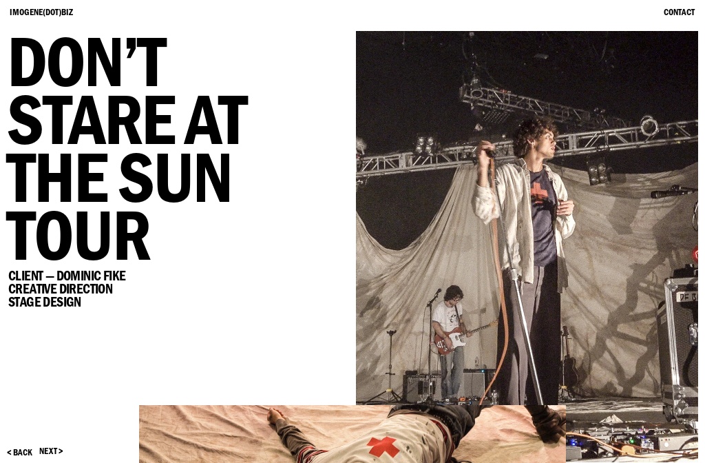 Imogene Strauss — DOMINIC FIKE DONT STARE AT THE SUN TOUR