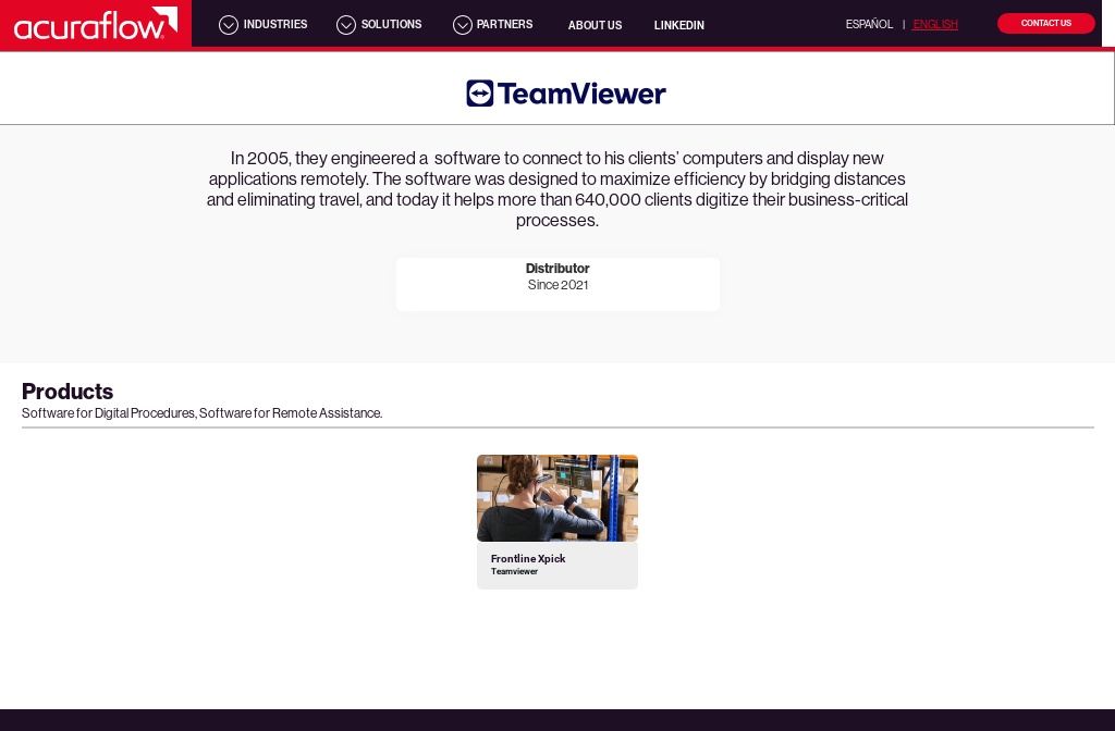 Acuraflow - Leader in Industrial AI and Automation — Teamviewer