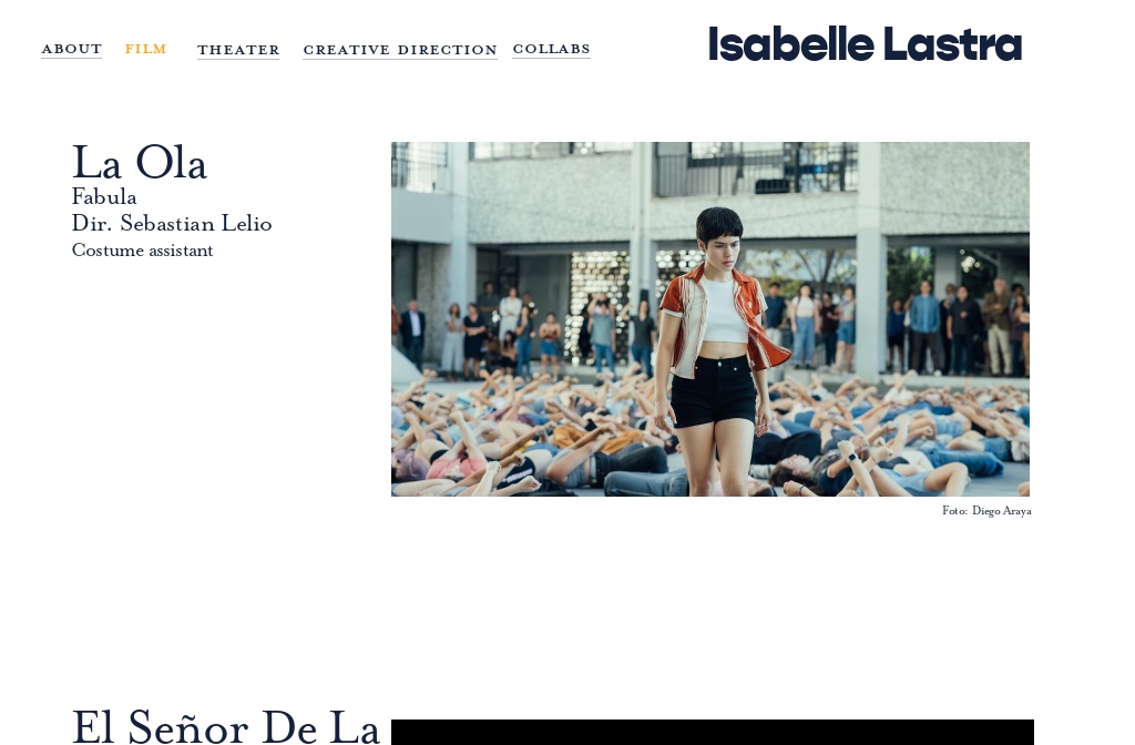 Isabelle Lastra Portfolio — film