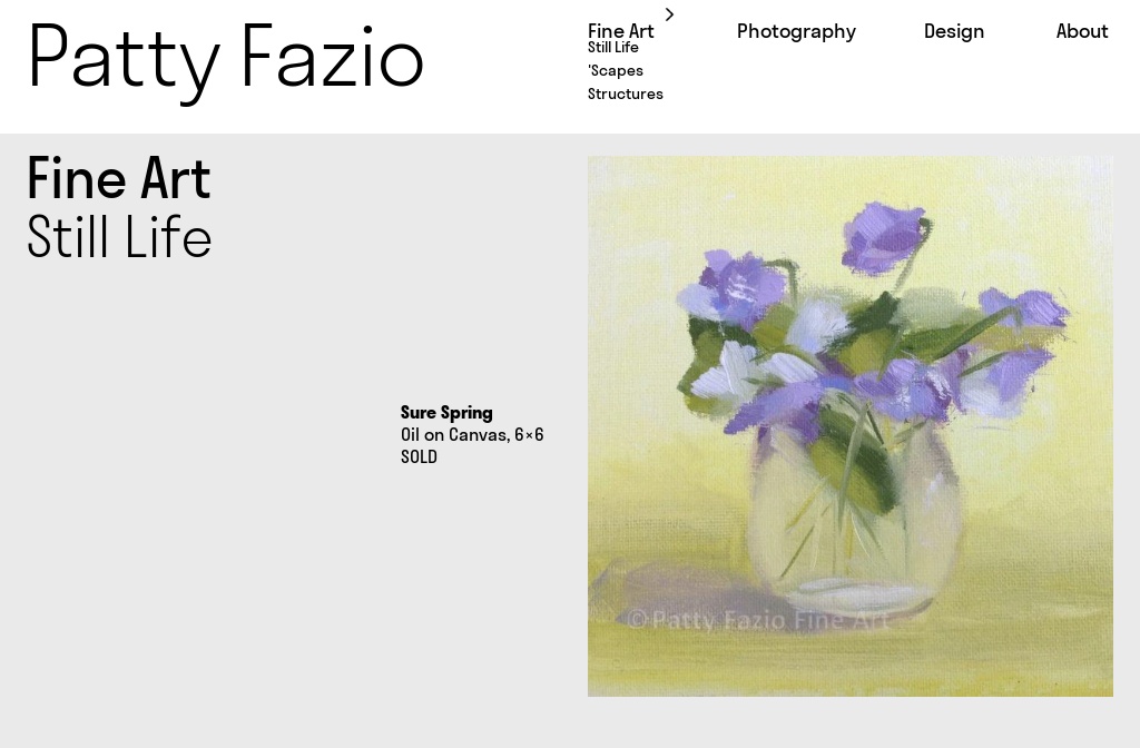 Patty Fazio: Artist & Craftswoman — Fine Art: Still Life