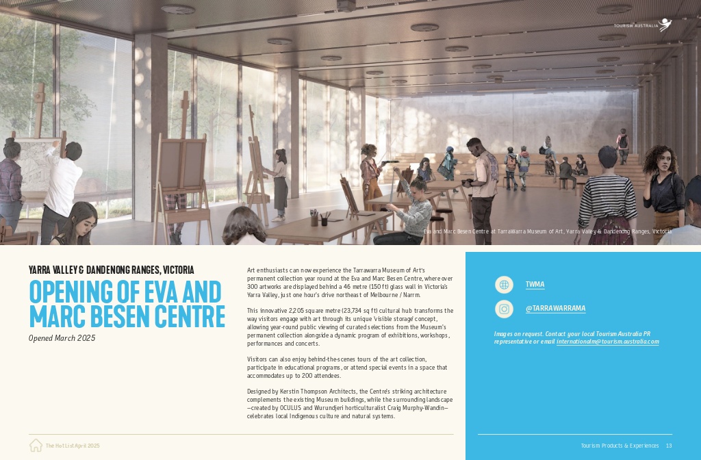 The Hot List - April 2025 — Eva and Marc Besen Centre