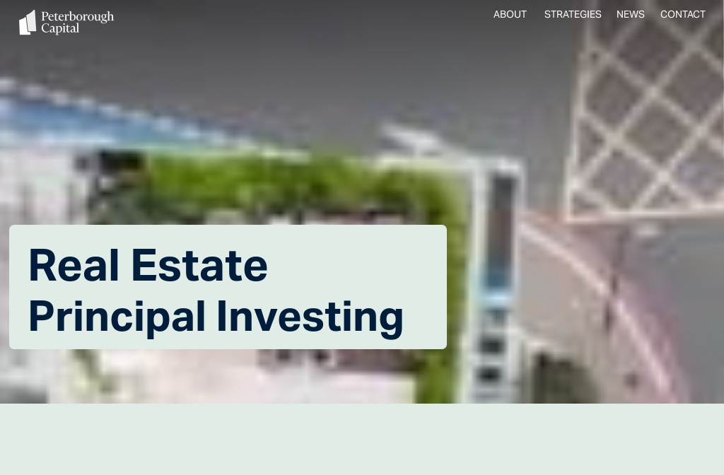 Real Estate Principal Investing