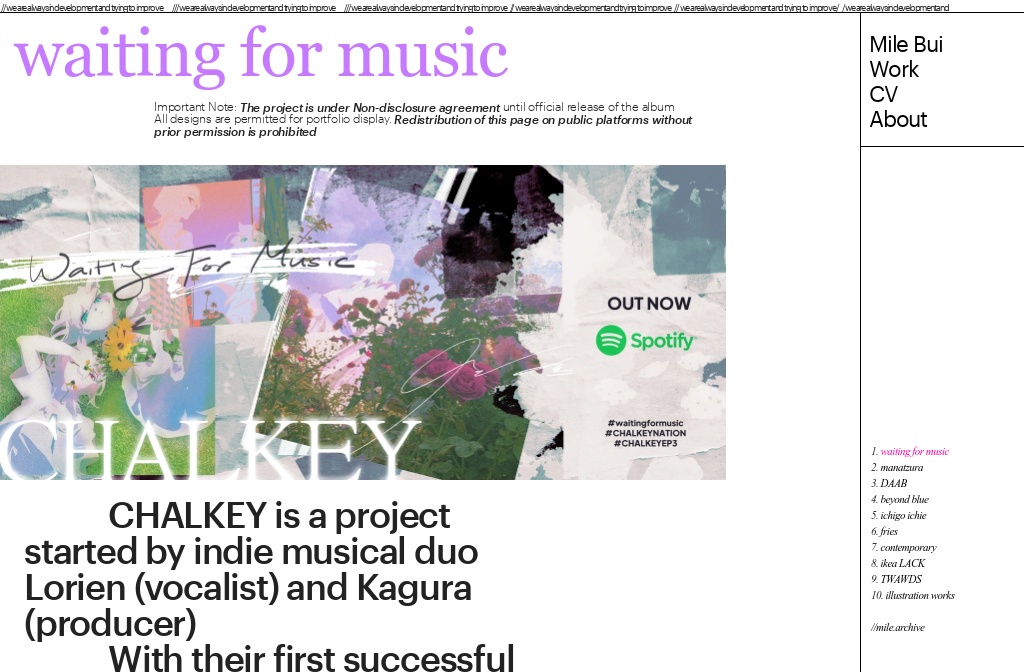 MILE BUI — chalkey