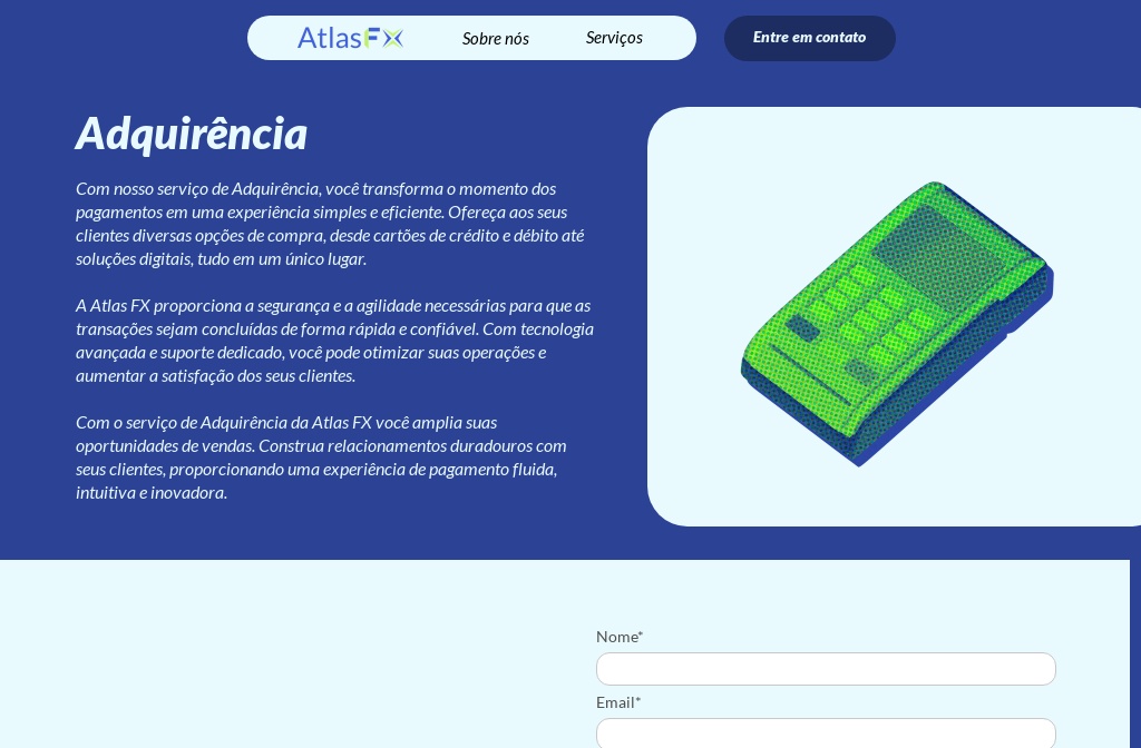 Atlas FX - Finance Experience — Adquirência