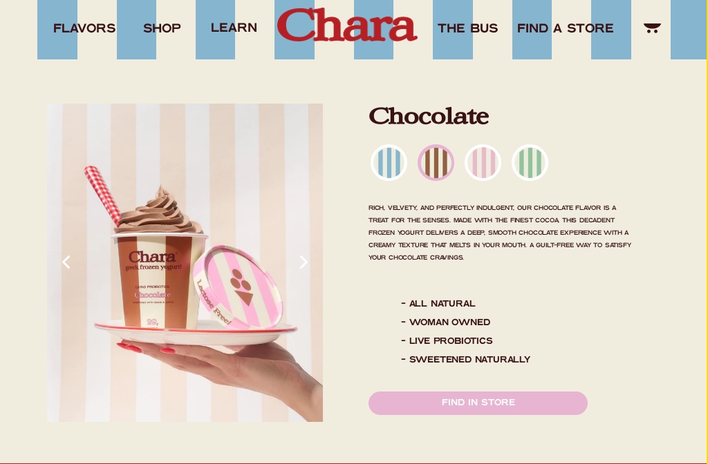 Chocolate Frozen Yogurt | Chara | Rich and Creamy Greek Yogurt Dessert