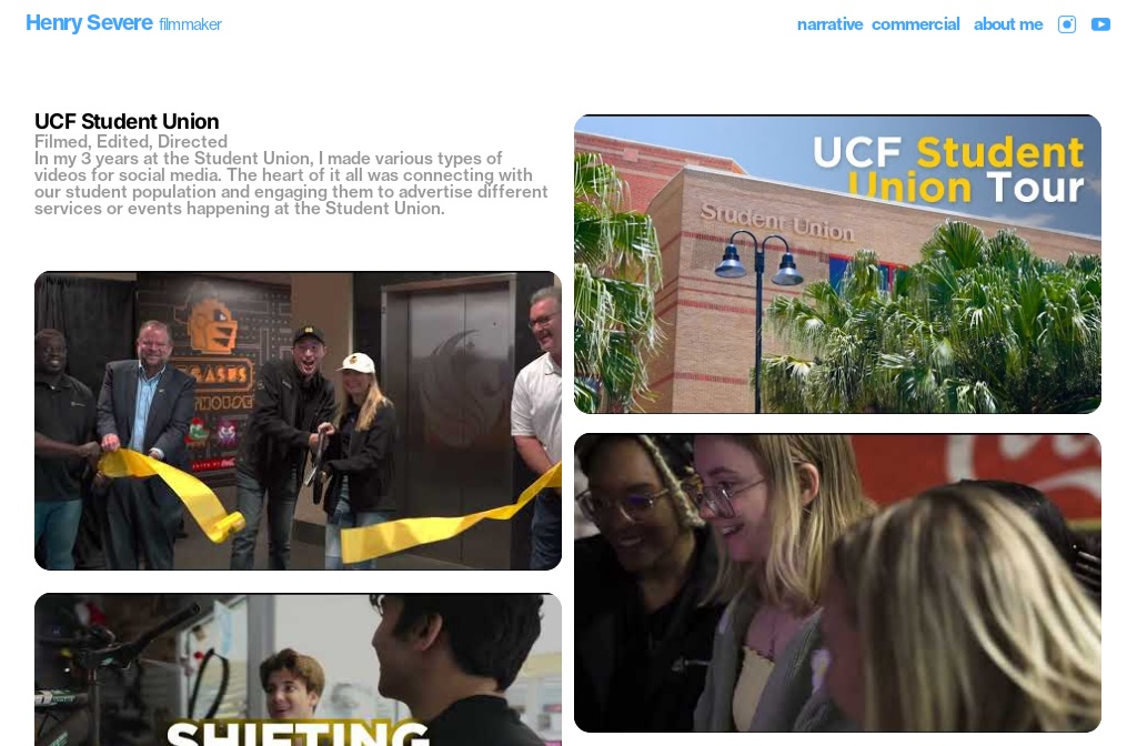 Henry Severe is a Filmmaker — Student Union