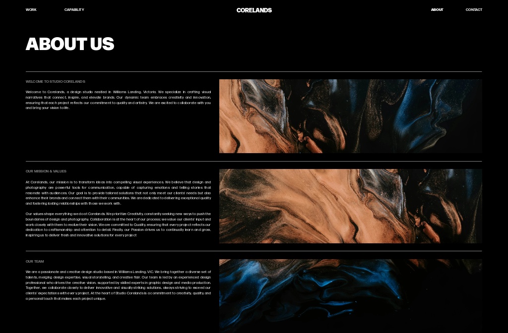 Studio Corelands — ABOUT US