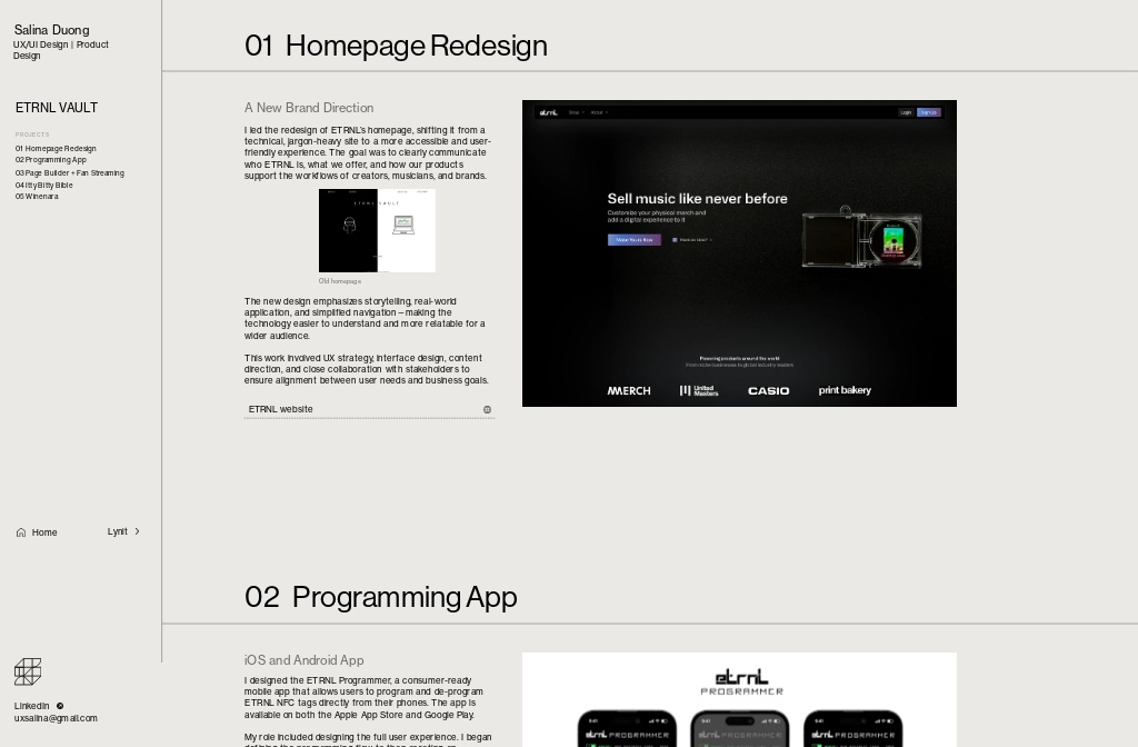 Salina Duong — ETRNL