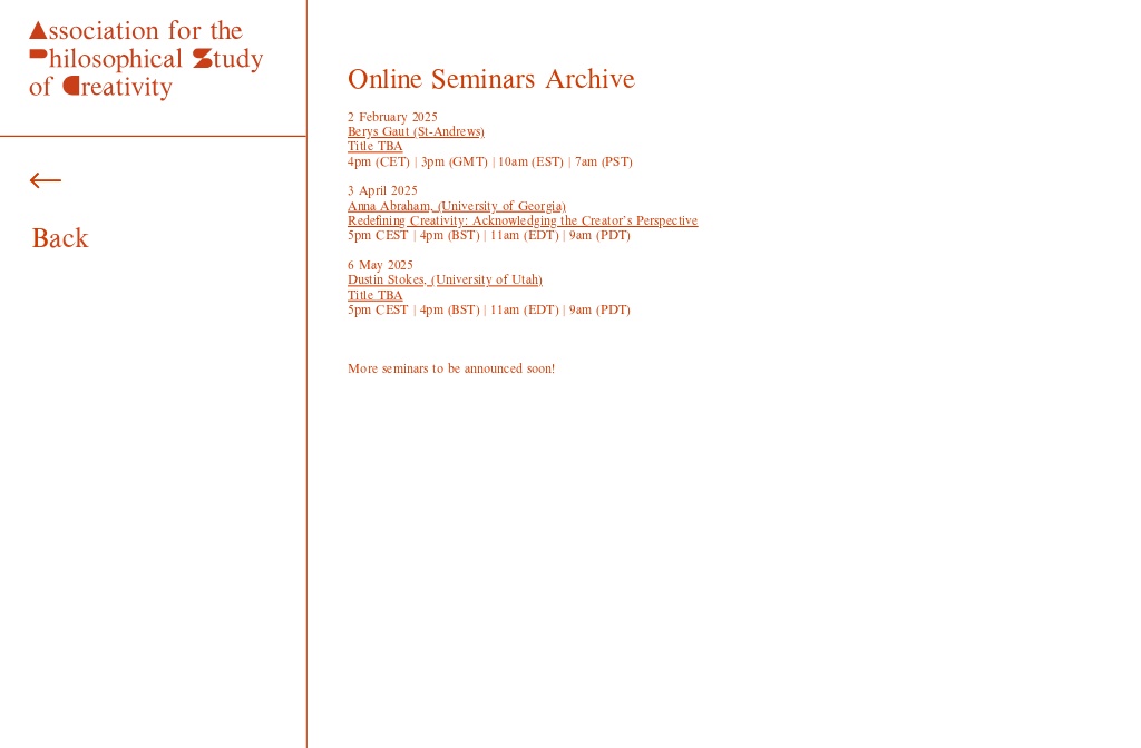 APSC — Seminars Archive