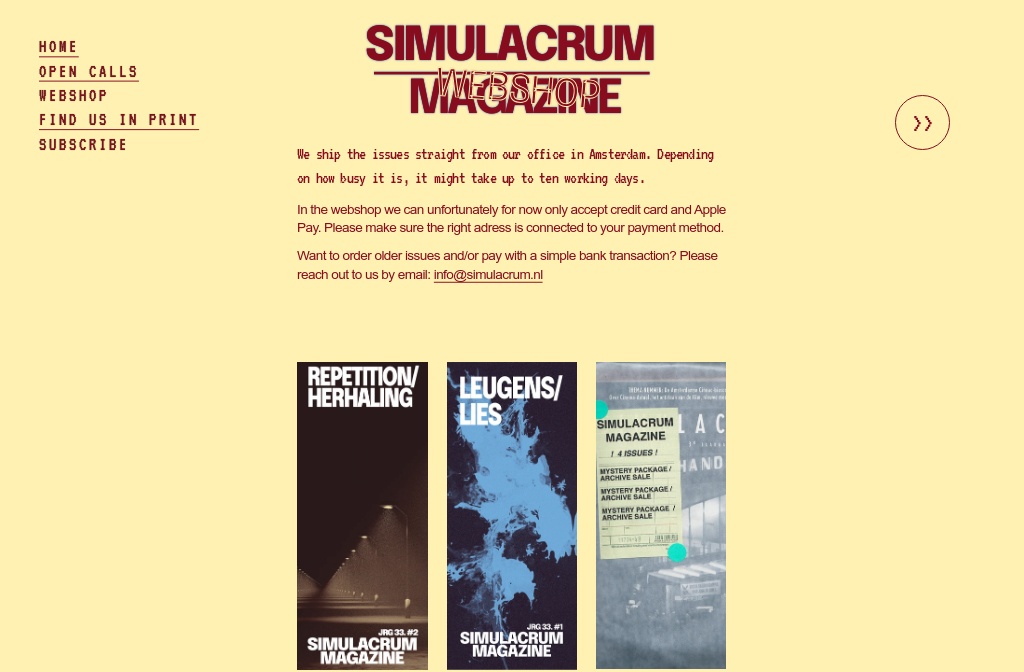 Simulacrum — webshop