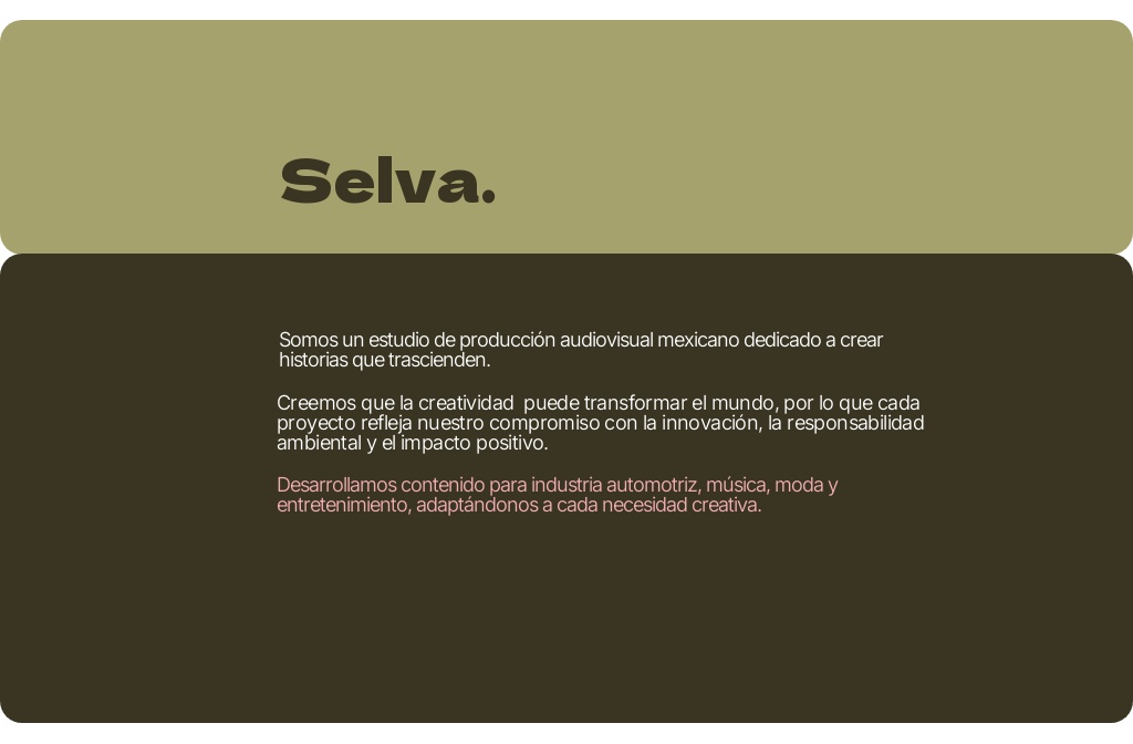 Selva Studio | Publicidad, Cine, Videoclips | Production Company - México