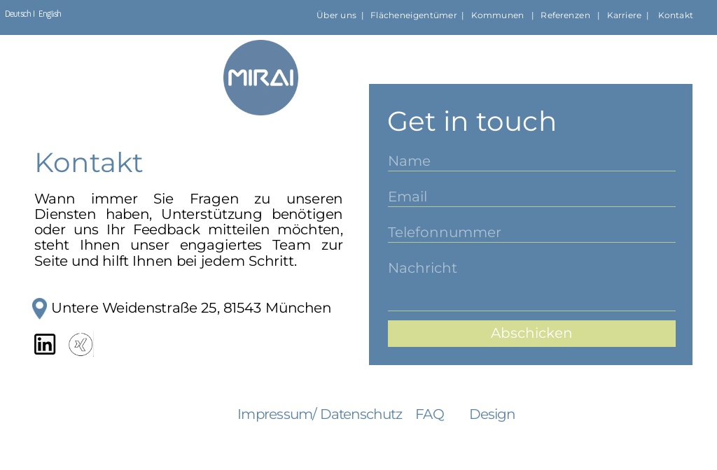 Mirai Power DE — Kontakt