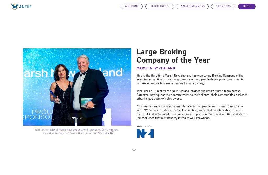 ANZIIF NZ Awards — LARGE BROKING WINNER
