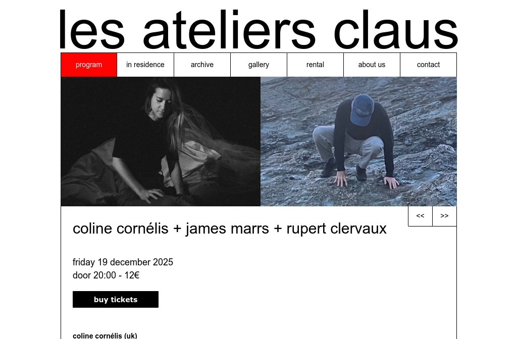 les ateliers claus — coline cornélis + james marrs