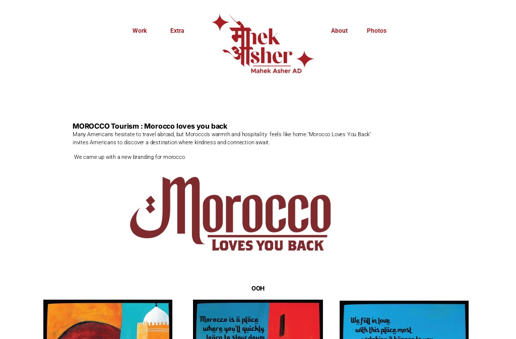 Mahek Asher Portfolio — Morocco