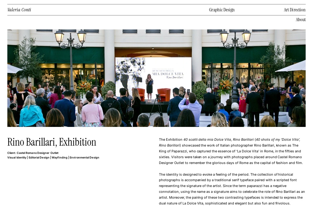Valeria Conti - Graphic Design and Art Direction — Rino Barillari