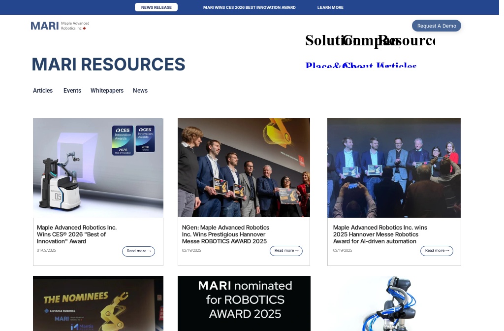 Maple Advanced Robotics Inc. — resources - articles