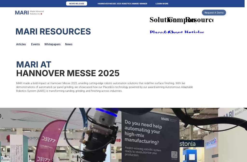 Maple Advanced Robotics Inc. — hannover messe 2025