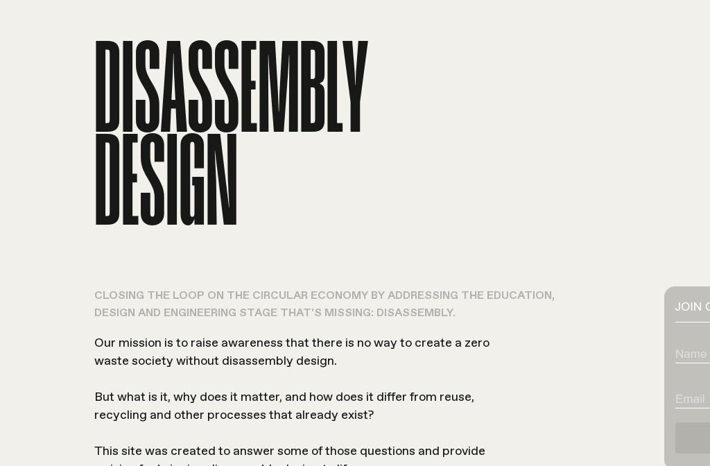 Disassembly Design