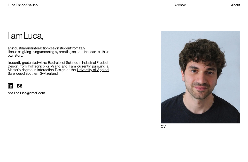 Luca Enrico Spallino — About