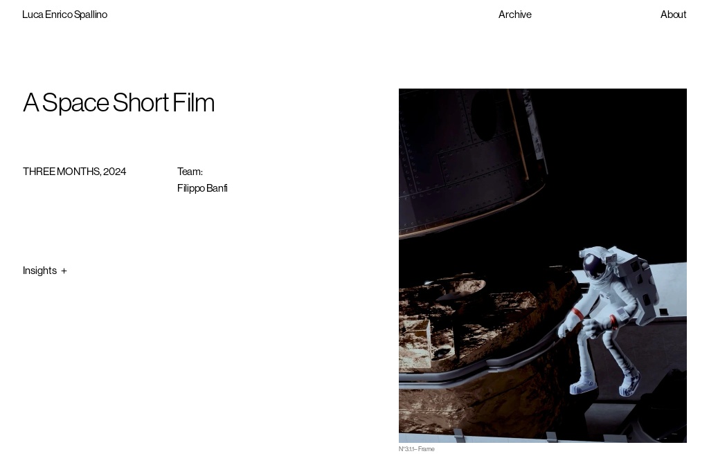 Luca Enrico Spallino — A Space Short Film